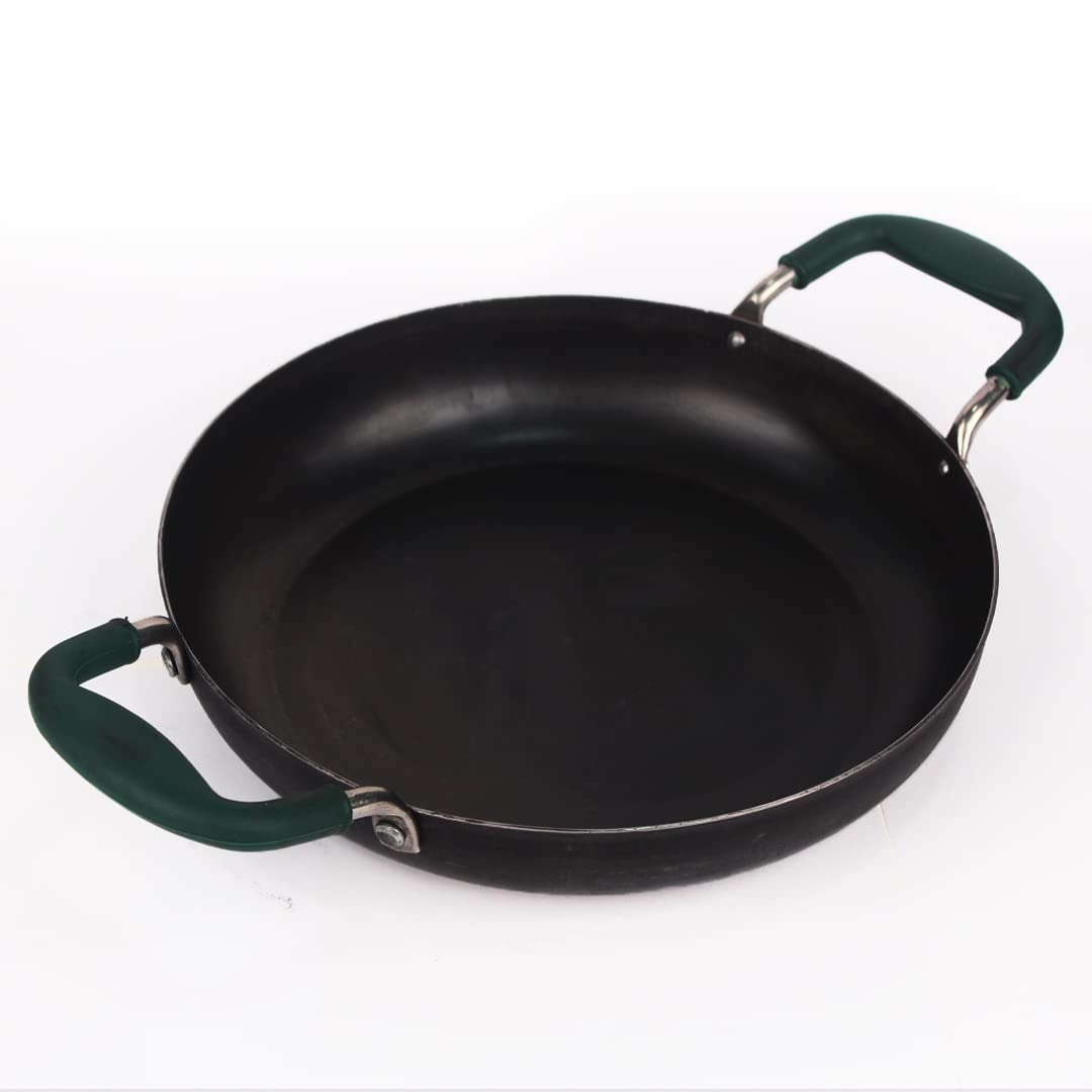 The Indus Valley Pre-Seasoned Iron Jalebi Pan with Silicon Handle ...