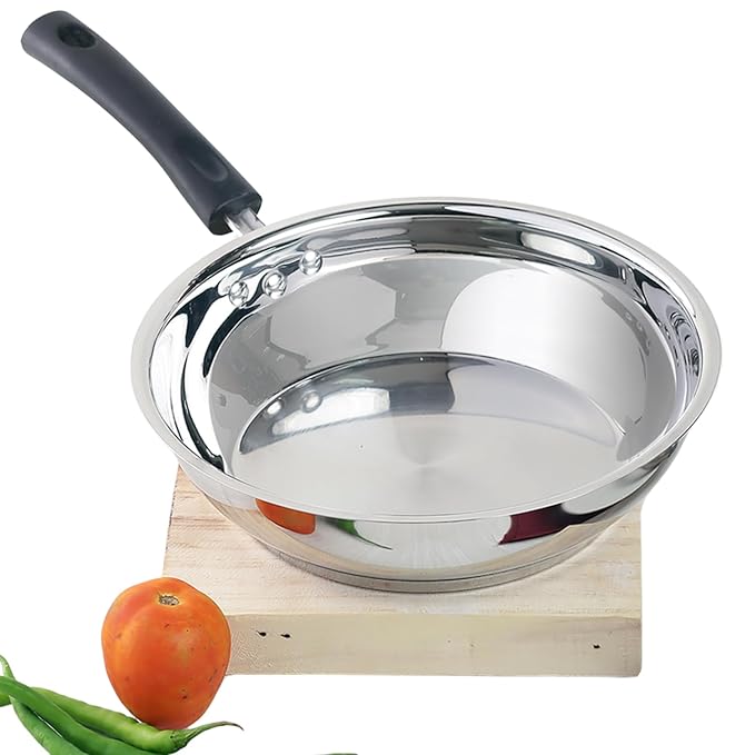 Vinod Stainless Steel Frypan - 24 cm | Skillet Pan for Frying | SAS Bo ...